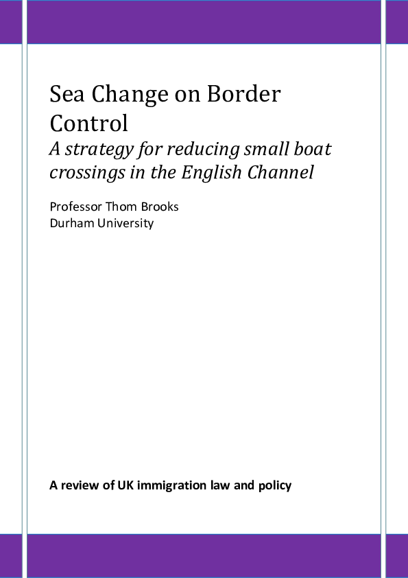 (PDF) Sea Change on Border Control: A Strategy for Reducing Small Boat ...