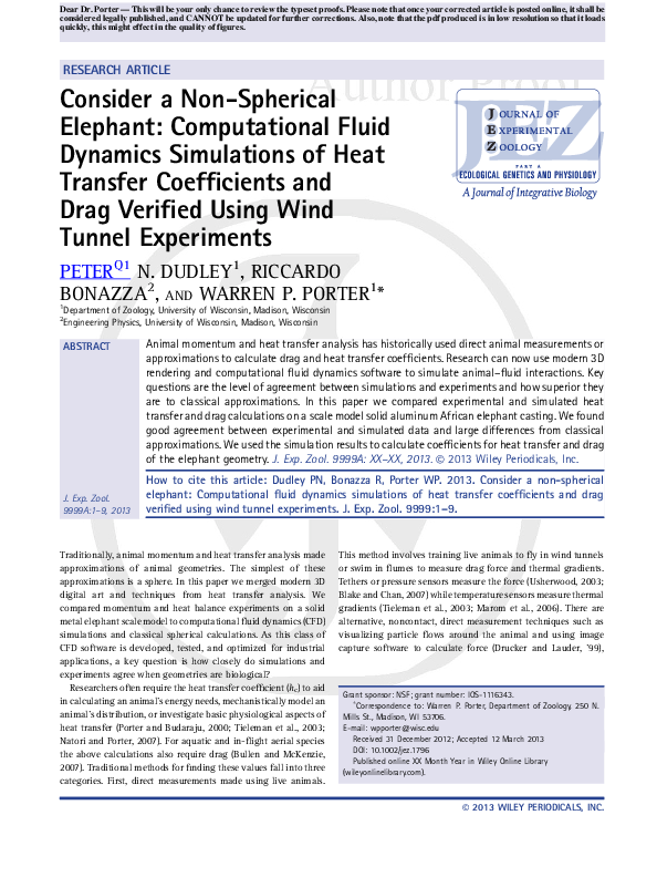 Pdf Consider A Non Spherical Elephant Computational Fluid Dynamics