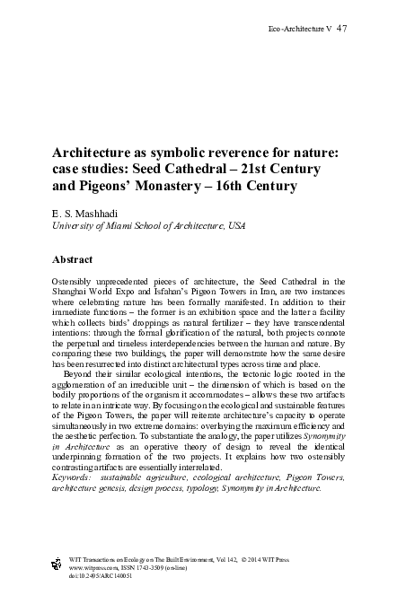 (PDF) Architecture as symbolic reverence for nature: case studies: Seed ...