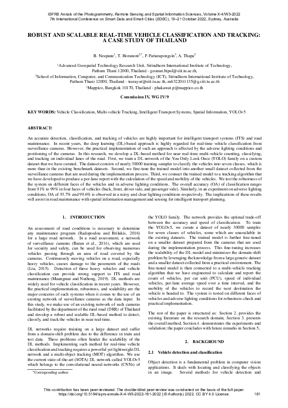 Pdf Robust And Scalable Real Time Vehicle Classification And Tracking