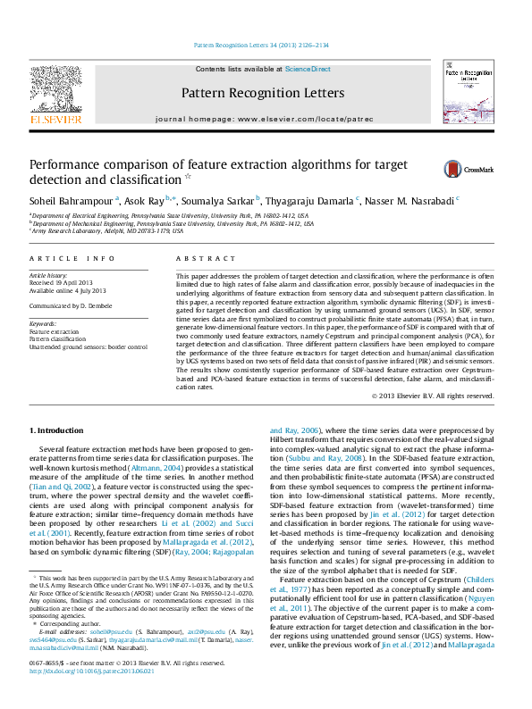 Pdf Performance Comparison Of Feature Extraction Algorithms For 9054