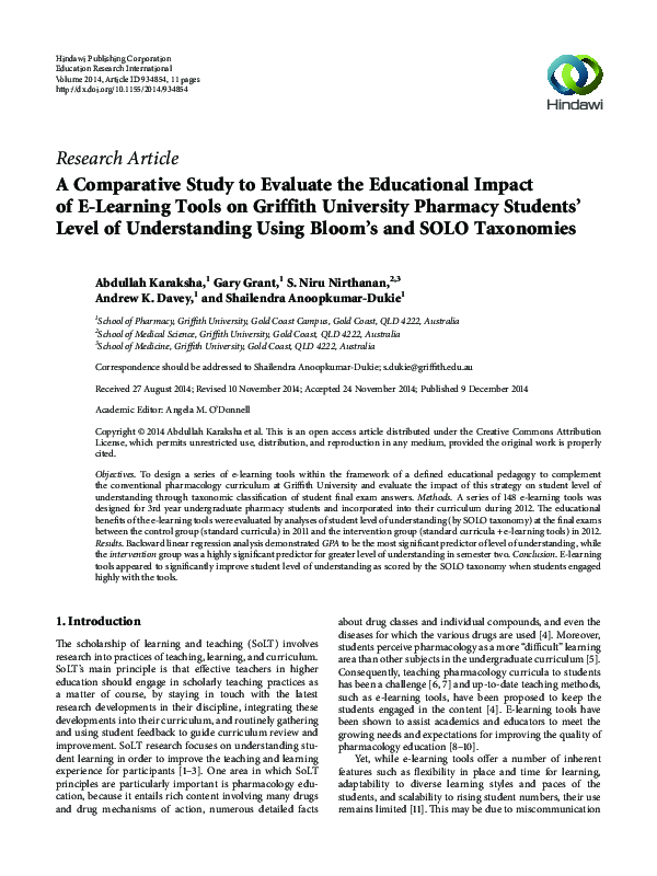(PDF) A Comparative Study to Evaluate the Educational Impact of E ...