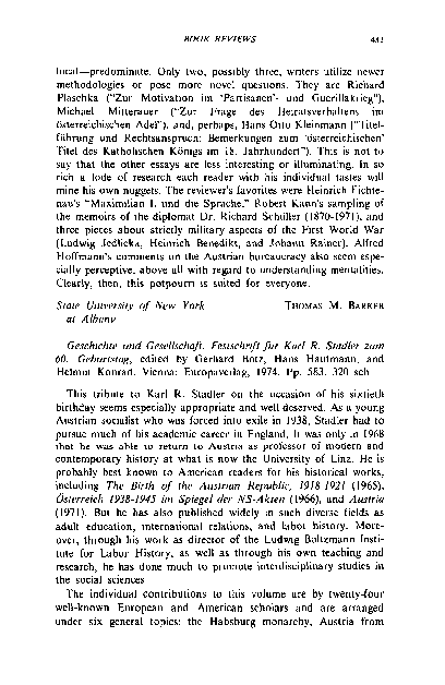 (PDF) Geschichte und Gesellschaft. Festschrift für Karl R. Stadler zum ...