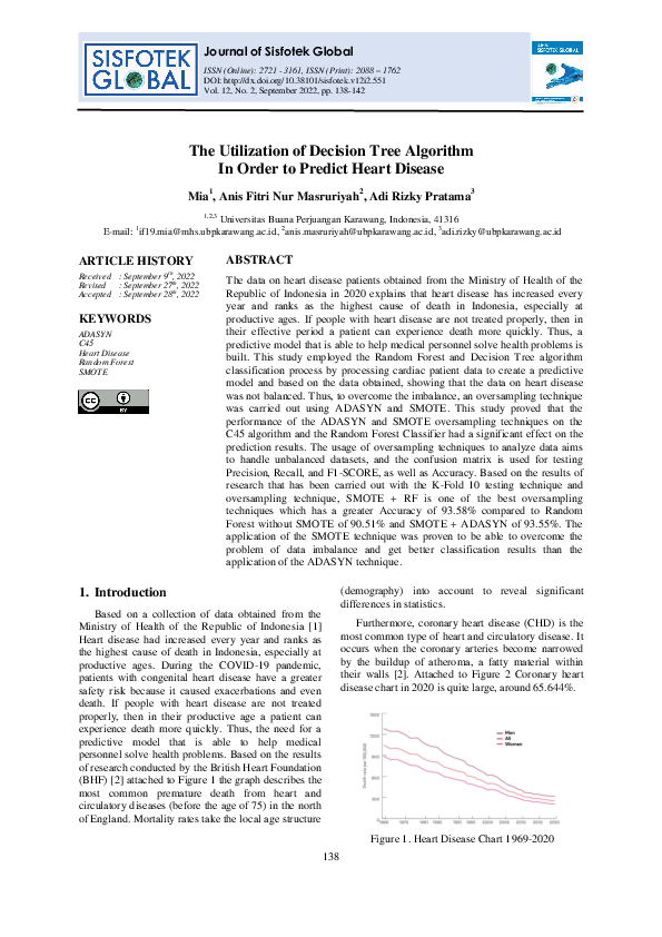 Pdf The Utilization Of Decision Tree Algorithm In Order To Predict