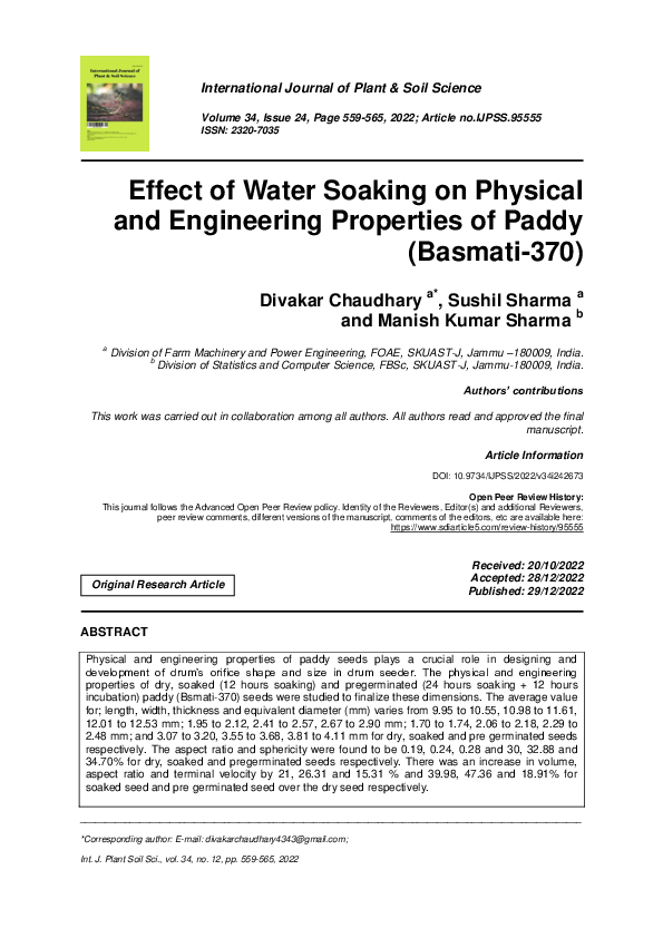 (PDF) Effect of Water Soaking on Physical and Engineering Properties of ...