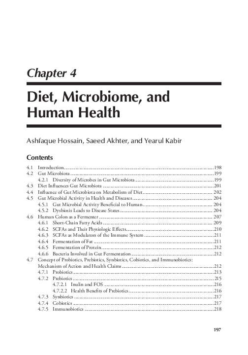 (PDF) Diet, Microbiome, and Human Health