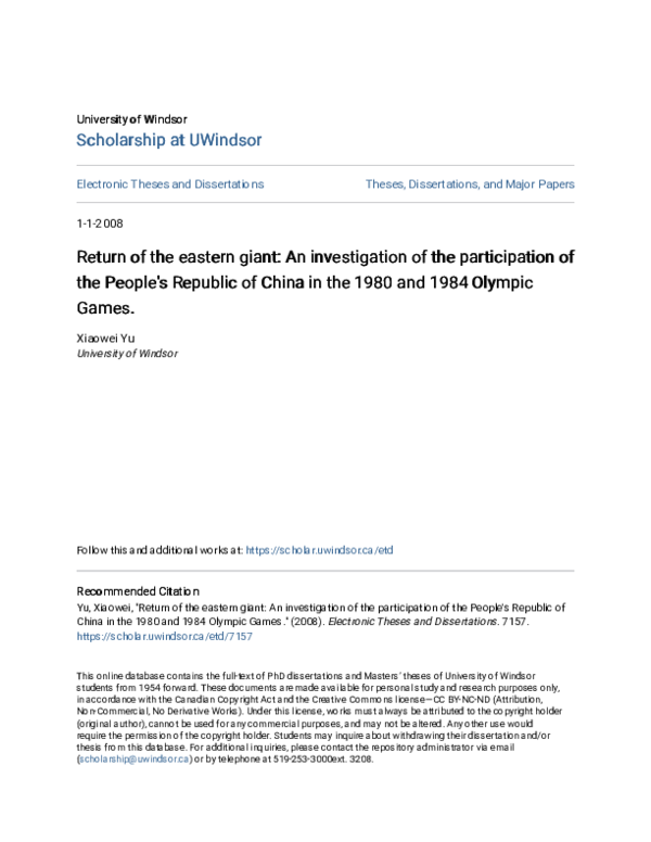 (PDF) Return of the eastern giant : an investigation of the ...