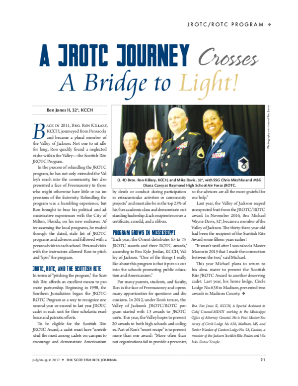 (PDF) A JROTC Journey Crosses a Bridge to Light | Ben Block Jones II ...