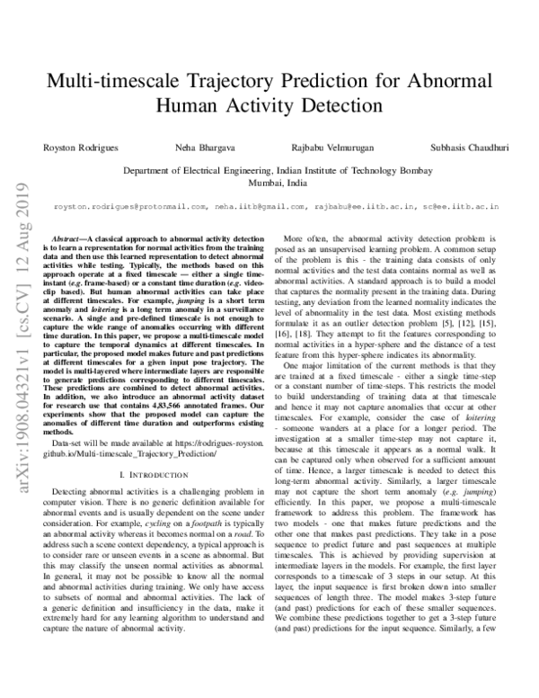 (PDF) Multi-timescale Trajectory Prediction for Abnormal Human Activity ...