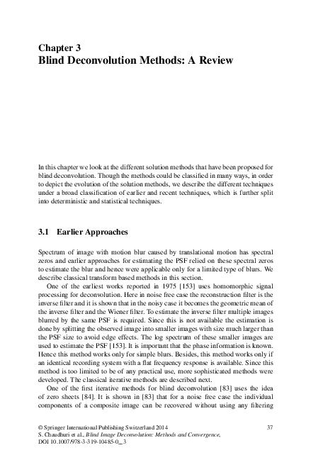 (PDF) Blind Deconvolution Methods: A Review | Rajbabu Velmurugan - Academia.edu