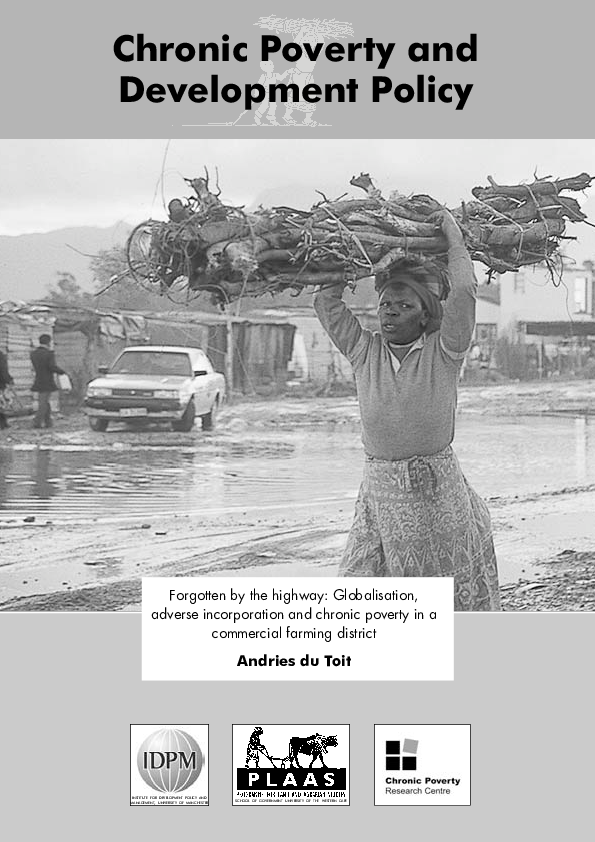 (PDF) Chronic Poverty and Development Policy