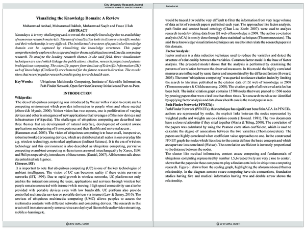 (PDF) Visualizing the Knowledge Domain: A Review | Muhammad Bakhsh - Academia.edu