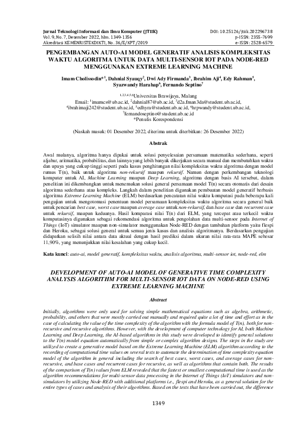 (PDF) Pengembangan Auto-AI Model Generatif Analisis Kompleksitas Waktu Algoritma Untuk Data ...