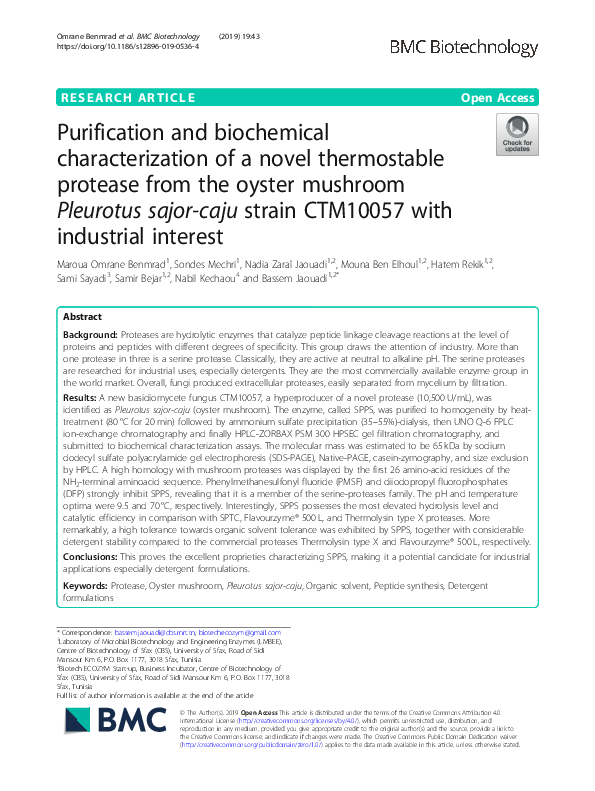 (PDF) Purification and biochemical characterization of a novel thermostable and halotolerant ...
