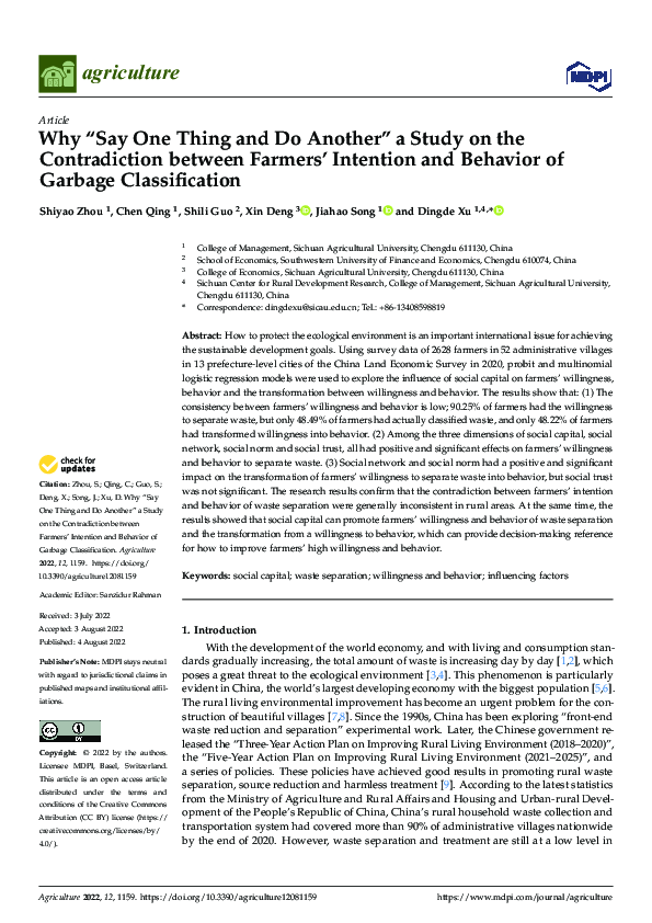 (PDF) Why “Say One Thing and Do Another” a Study on the Contradiction ...