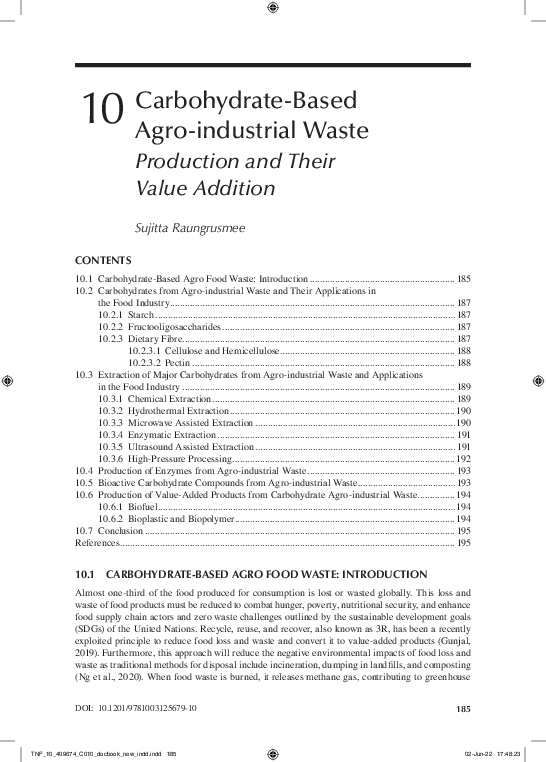 (PDF) Carbohydrate-Based Agro-Industrial Waste