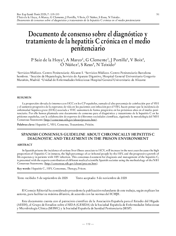 (PDF) Documento de consenso sobre el diagnóstico y tratamiento de la ...