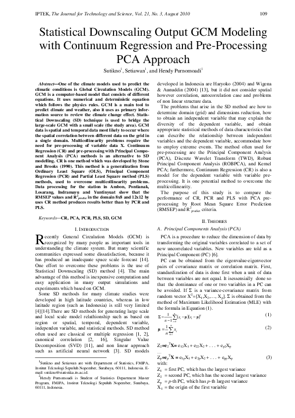Pdf Statistical Downscaling Output Gcm Modeling With Continuum