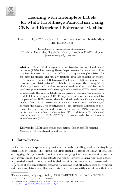 (PDF) Learning with Incomplete Labels for Multi-label Image Annotation Using CNN and Restricted ...