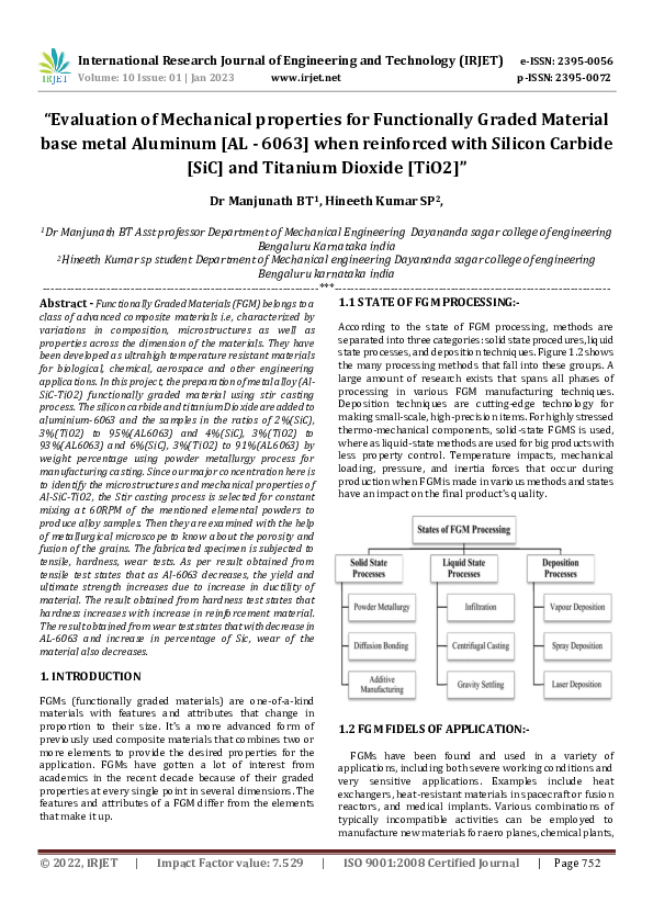 (PDF) “Evaluation of Mechanical properties for Functionally Graded Material base metal Aluminum ...