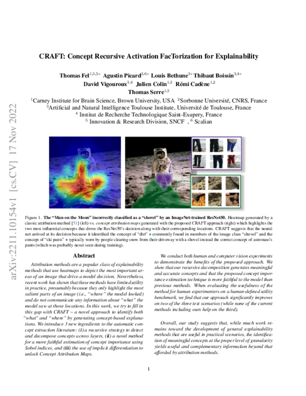Pdf Craft Concept Recursive Activation Factorization For Explainability