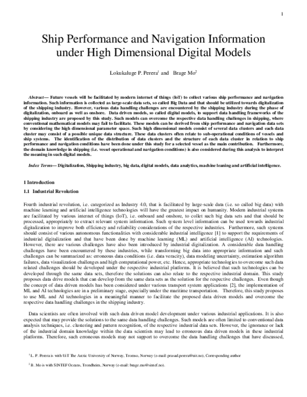 (PDF) Ship performance and navigation information under high ...