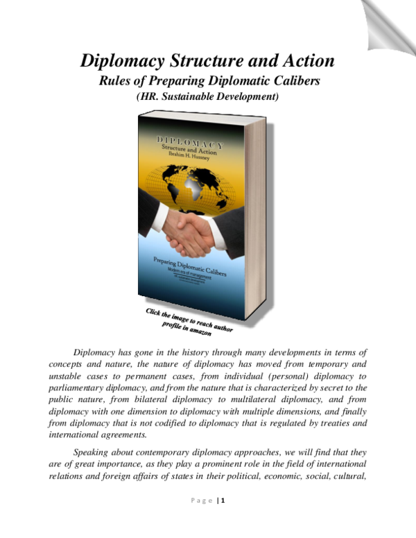 (PDF) Diplomacy Structure and Action Rules of Preparing Diplomatic Calibers