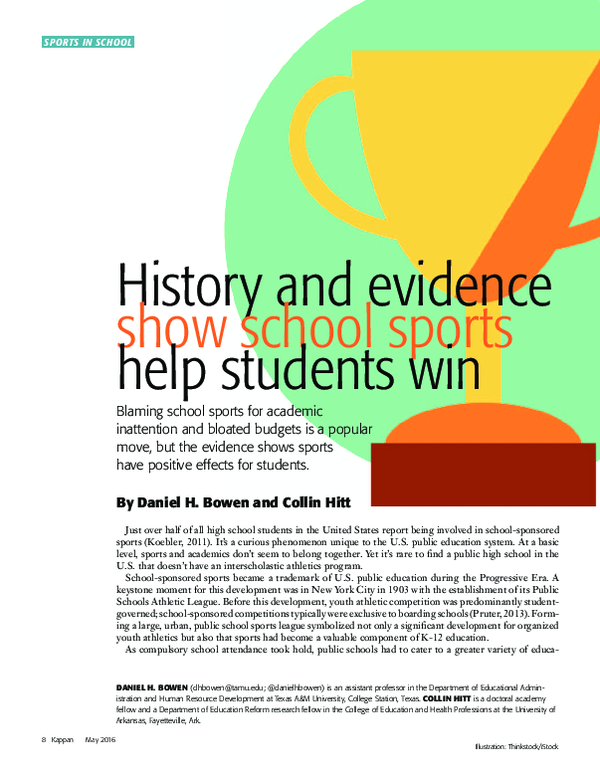 (PDF) History and evidence show school sports help students win