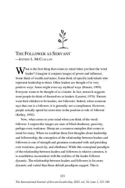 (PDF) The Follower as Servant