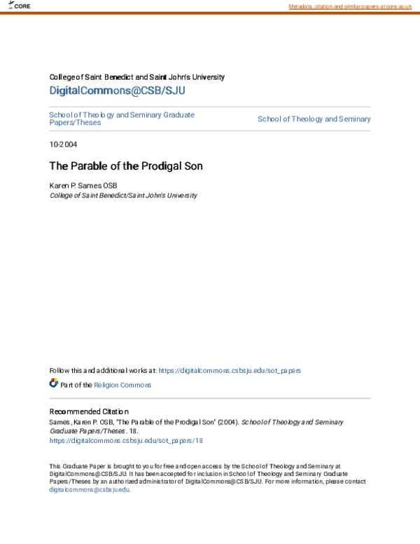 (PDF) The parable of the prodigal son