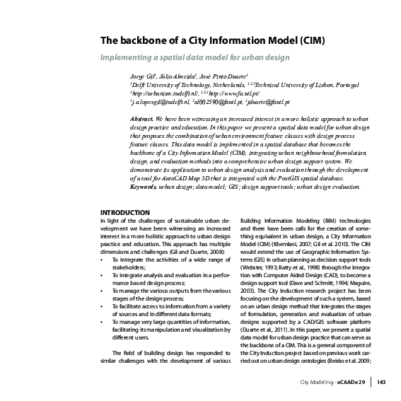 (PDF) The backbone of a City Information Model (CIM): Implementing a spatial data model for ...