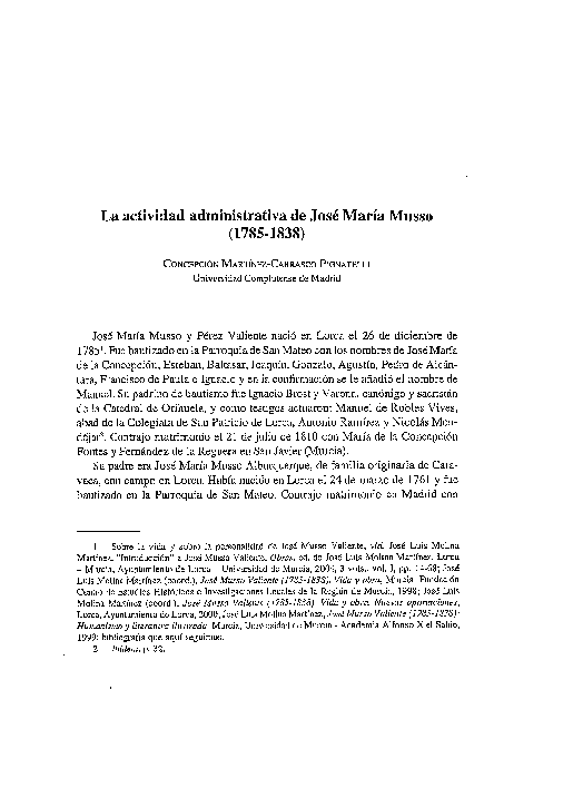 (PDF) La actividad administrativa de José María Musso (1785-1838)