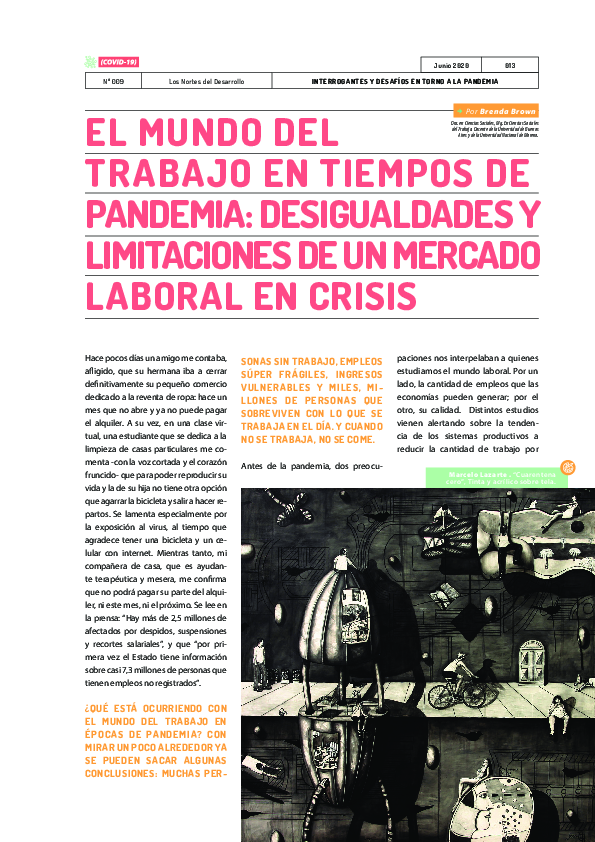 (PDF) El mundo del trabajo en tiempos de pandemia : desigualdades y ...