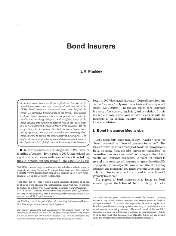 (PDF) Bond Insurers