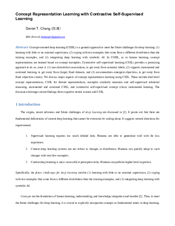 (PDF) Contrastive Self-Supervised Concept Learning (PDF) Contrastive Self-Supervised Concept Learning