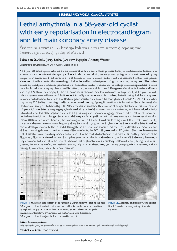 (PDF) Lethal arrhythmia in a 58-year-old cyclist with early ...