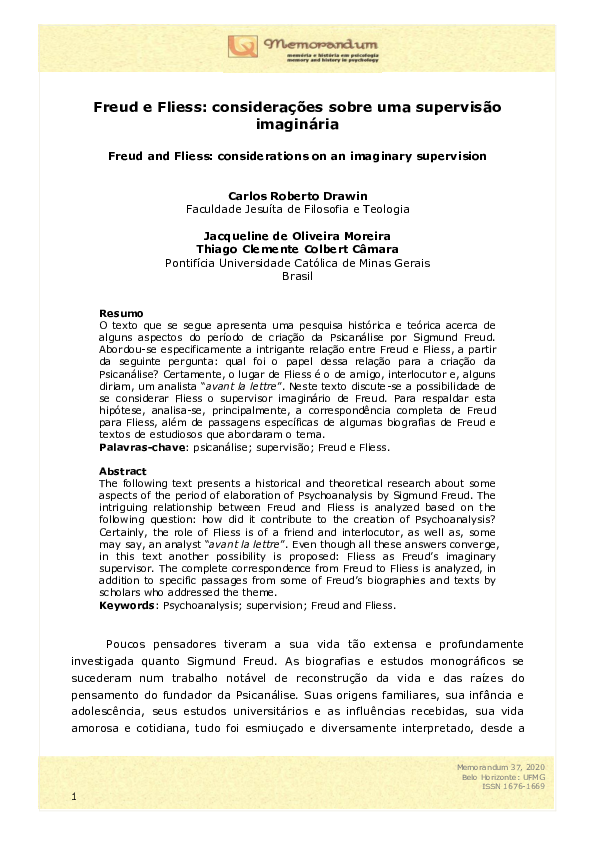 (PDF) Freud e Fliess