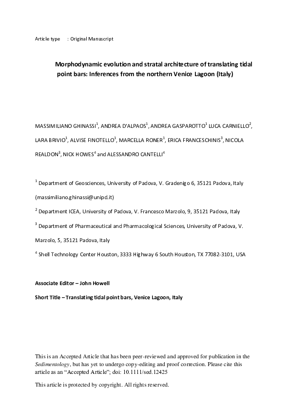 (PDF) Morphodynamic evolution and stratal architecture of translating ...