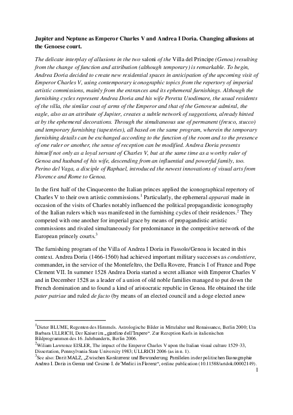(PDF) Jupiter and Neptune as Emperor Charles V and Andrea I Doria ...