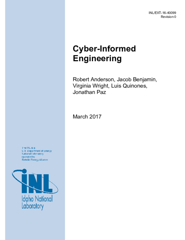 (PDF) Cyber-Informed Engineering
