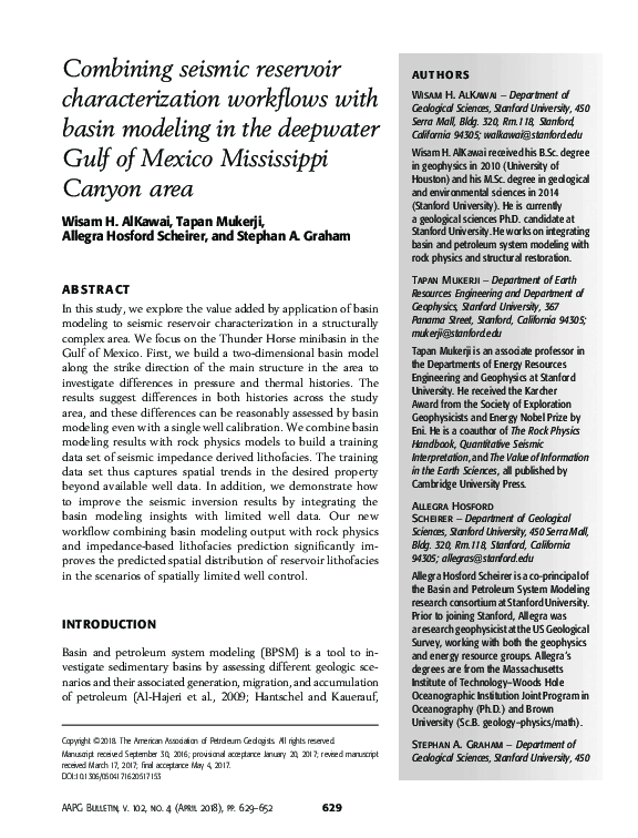 (PDF) Basin Modeling Enhances Seismic Reservoir Characterization