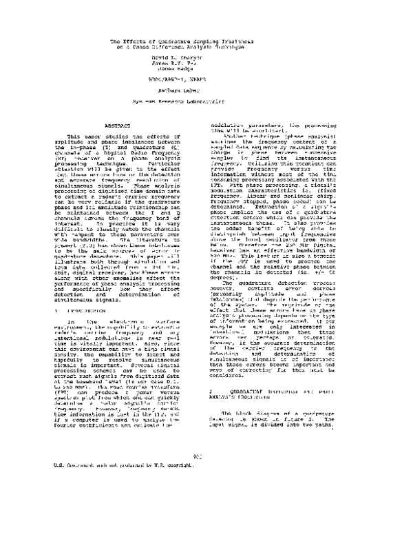 (PDF) The effects of quadrature sampling imbalances on a phase ...
