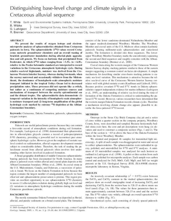 (PDF) Distinguishing base-level change and climate signals in a ...