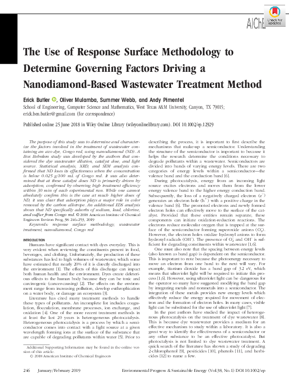 (PDF) The use of response surface methodology to determine governing ...