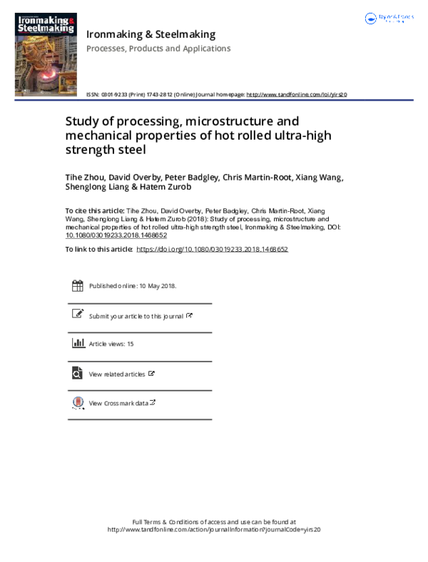 (PDF) Study of processing, microstructure and mechanical properties of ...