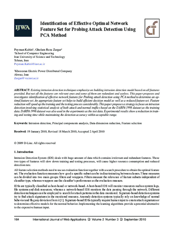 (PDF) Identification of Effective Optimal Network Feature Set for Probing Attack Detection Using ...