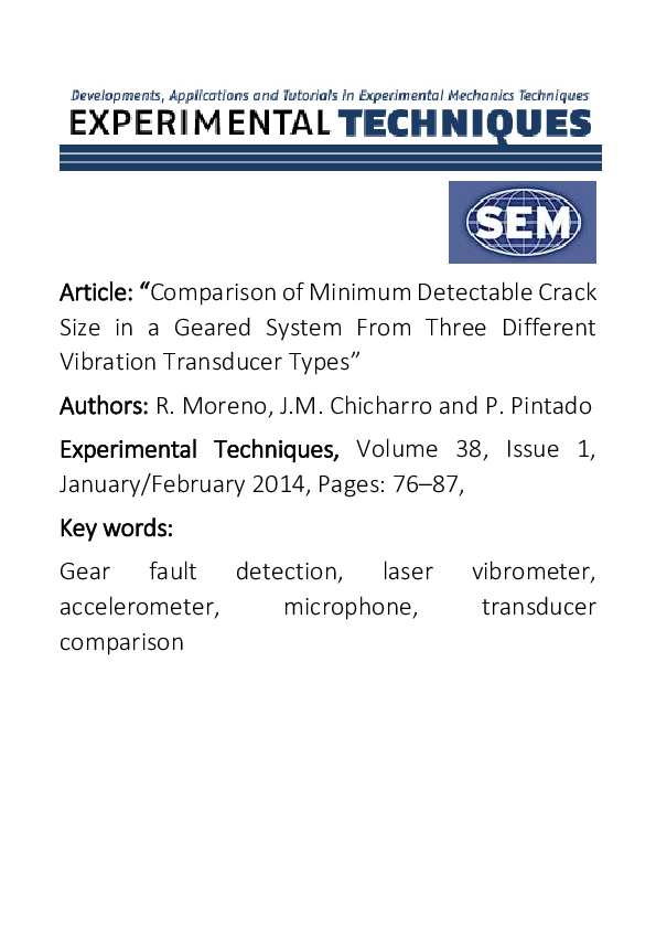 (PDF) Comparison of Minimum Detectable Crack Size in a Geared System From Three Different ...