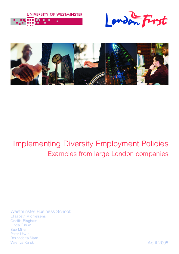 (PDF) Implementing diversity employment policies: examples from large ... (PDF) Implementing diversity employment policies: examples from large ...