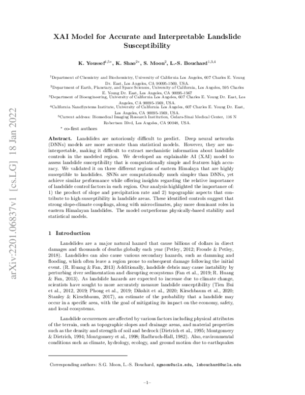 (PDF) XAI Model for Accurate and Interpretable Landslide Susceptibility