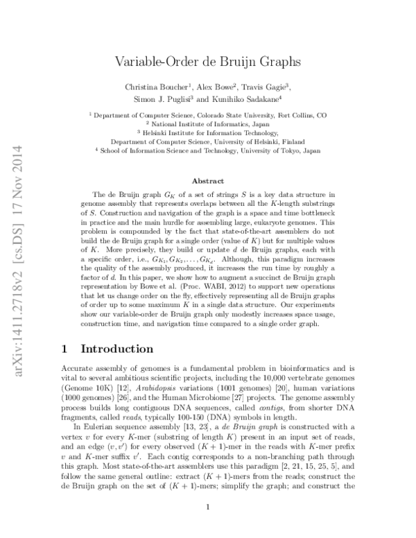 (PDF) Variable-Order de Bruijn Graphs